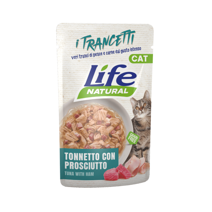 Life Natural Trancetti Gatto Tonnetto con Prosciutto Busta 55gr